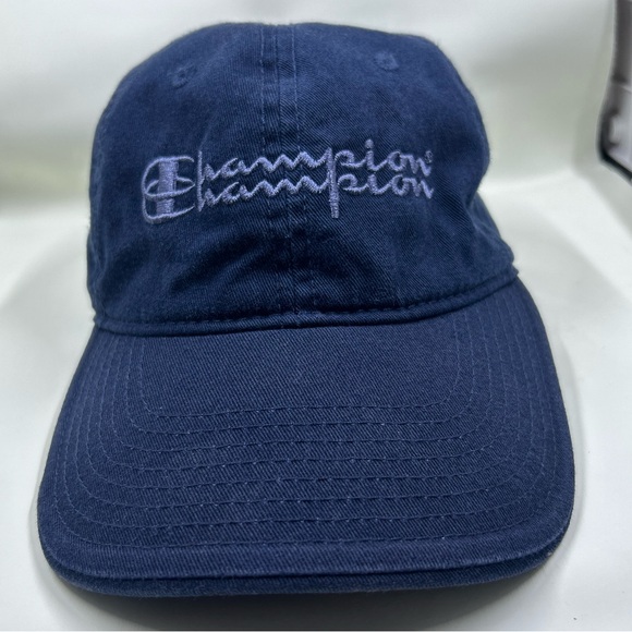 Champion | Accessories | Rare Champion Athletics Double Font Navy Blue ...